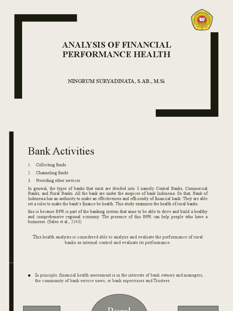 Rural Bank Financial Health Analysis | PDF | Career & Growth | Finance ...