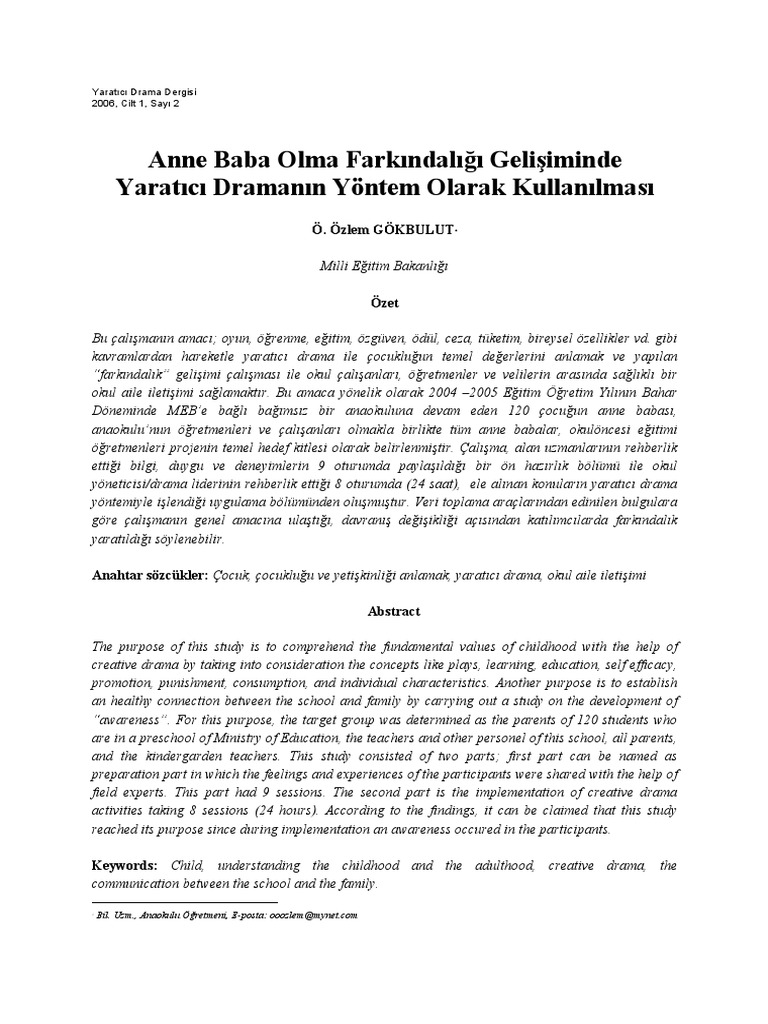 Yaratici Drama Makale 1 | PDF