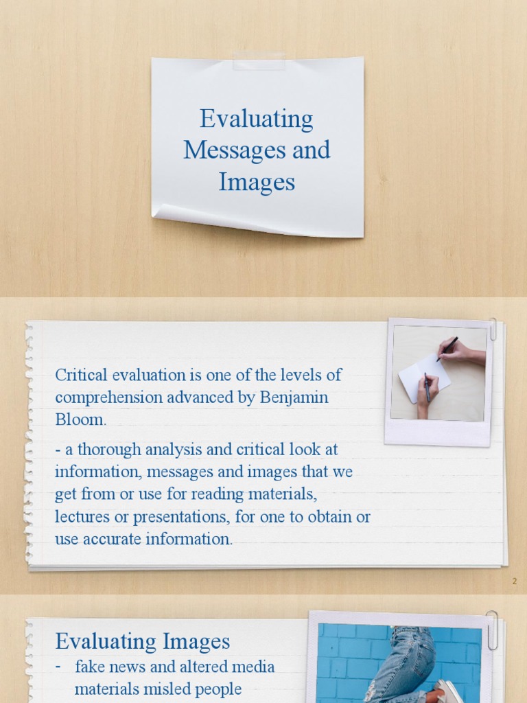 Evaluating Messages and Images | PDF