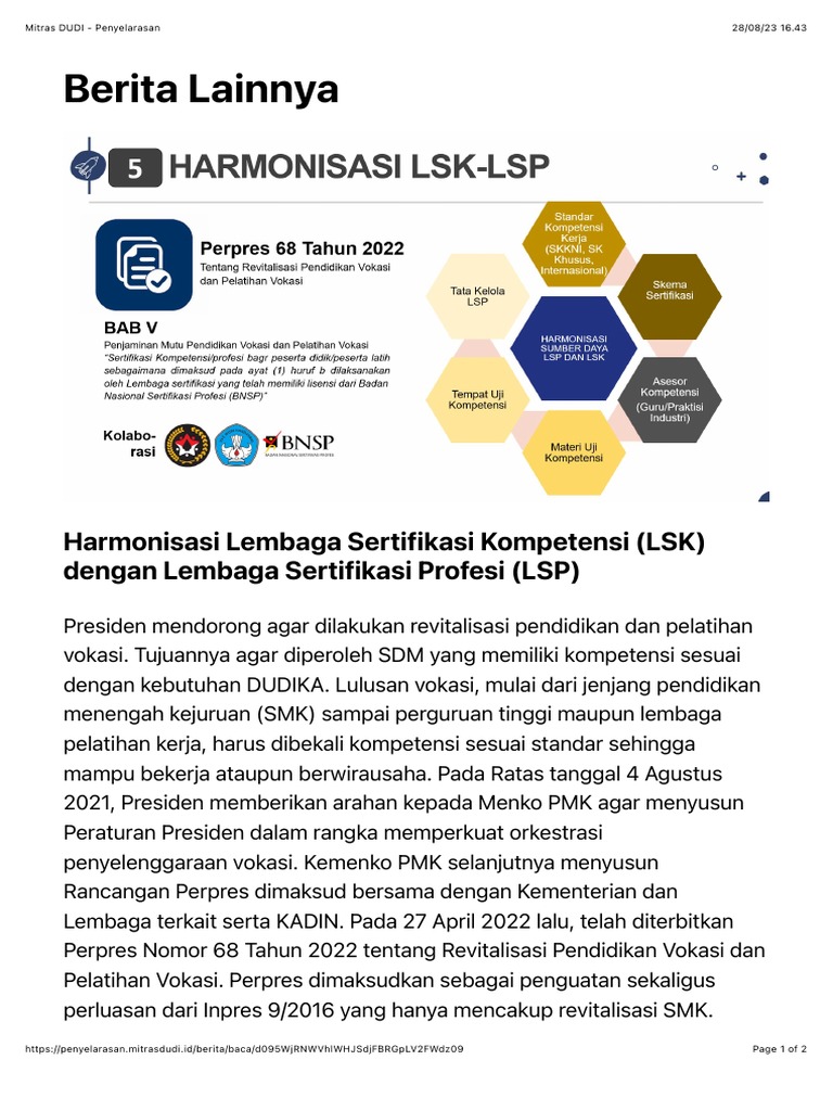 Mitras DUDI - Penyelarasan | PDF