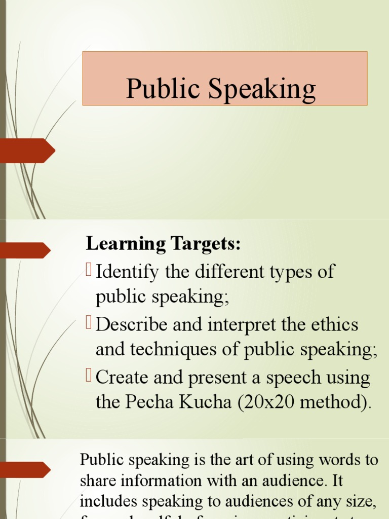 Grade 10 - Public Speaking | PDF