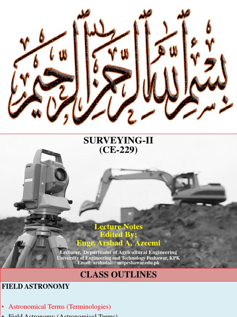 Field Astronomy | PDF