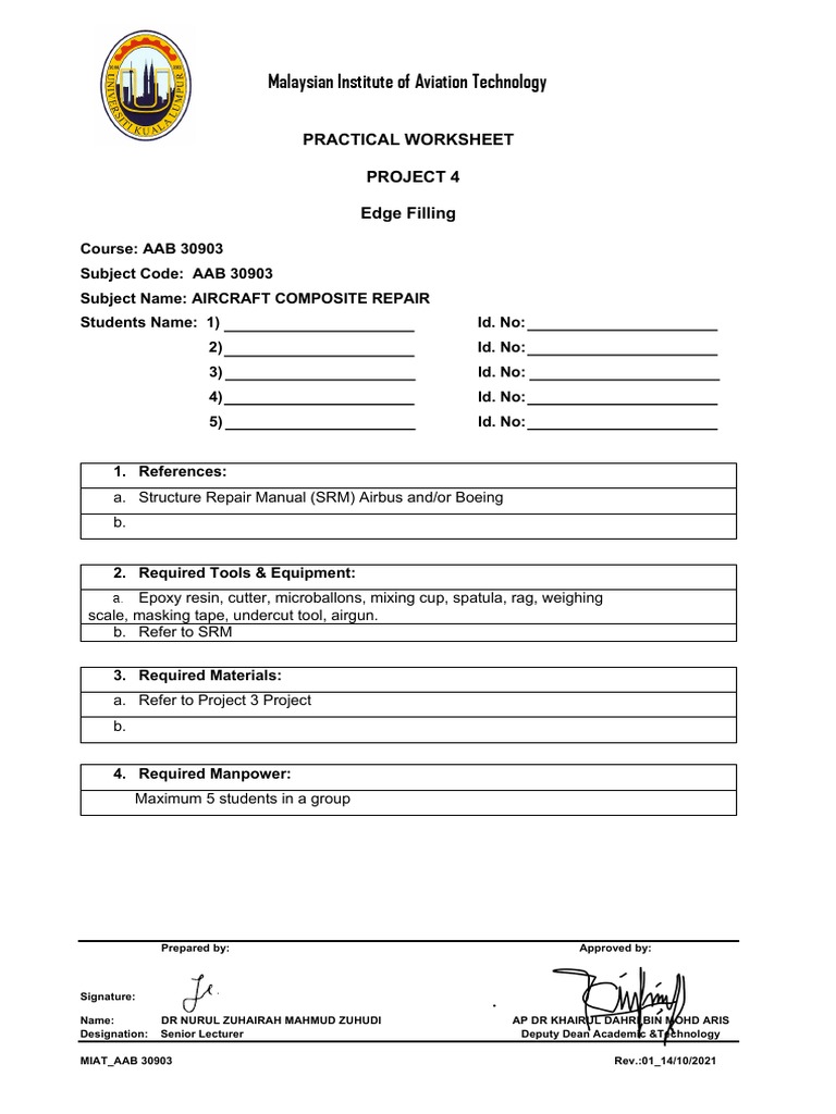 AAB 30903 Practical Worksheet Project 4-1 | PDF