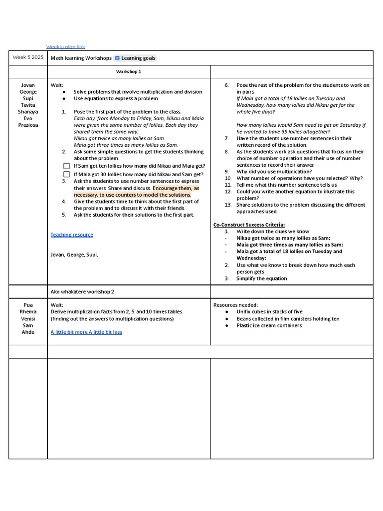 Learning Plan w7 | PDF | Learning | Cognition