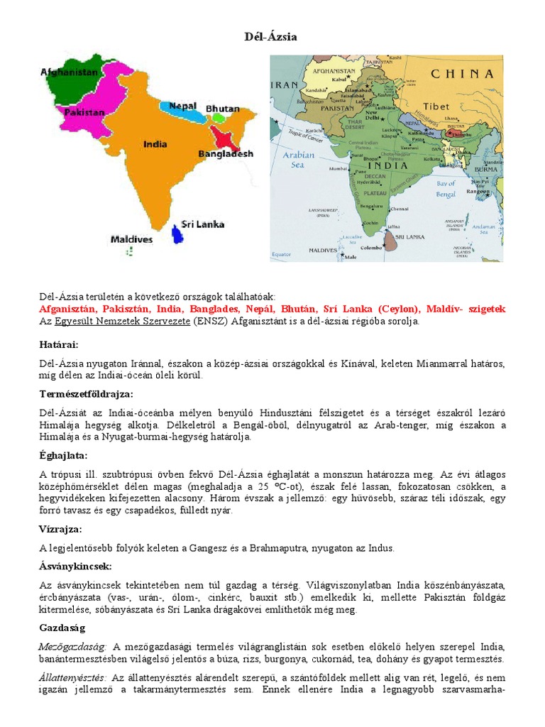 Dél-Ázsia Szöveg | PDF