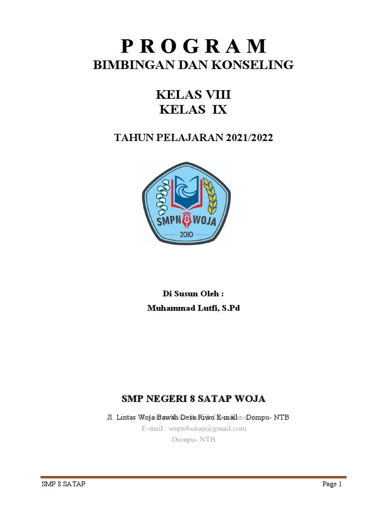 Contoh Program BK SMPN 8 | PDF