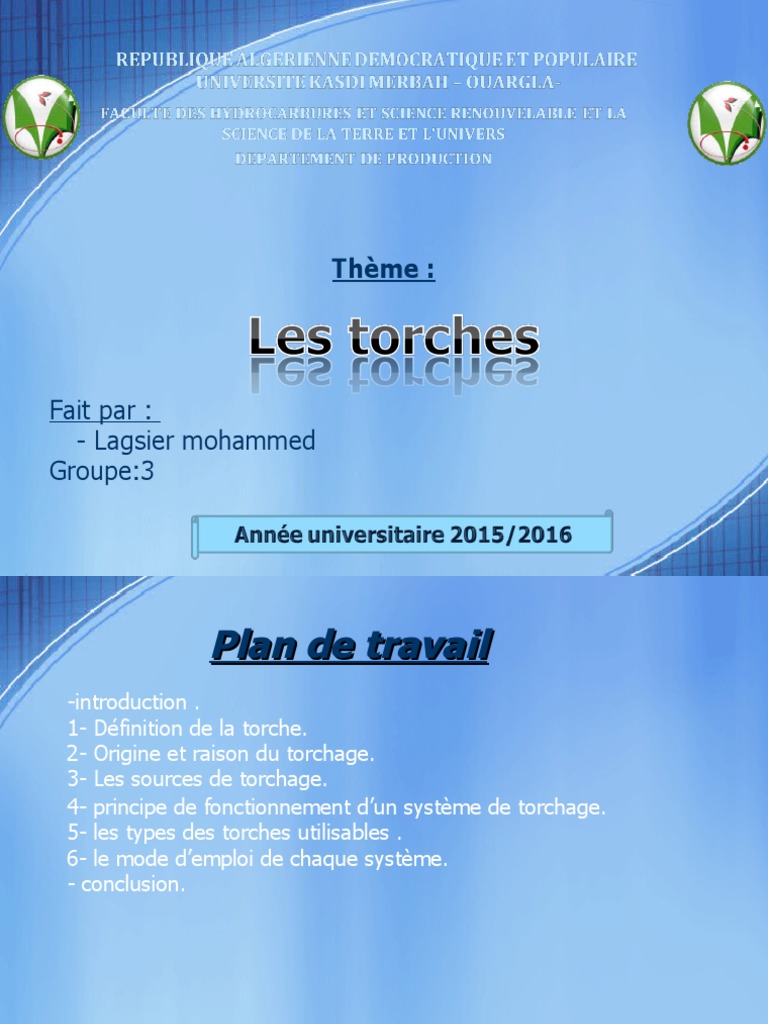 Définition et fonctionnement des torches | PDF