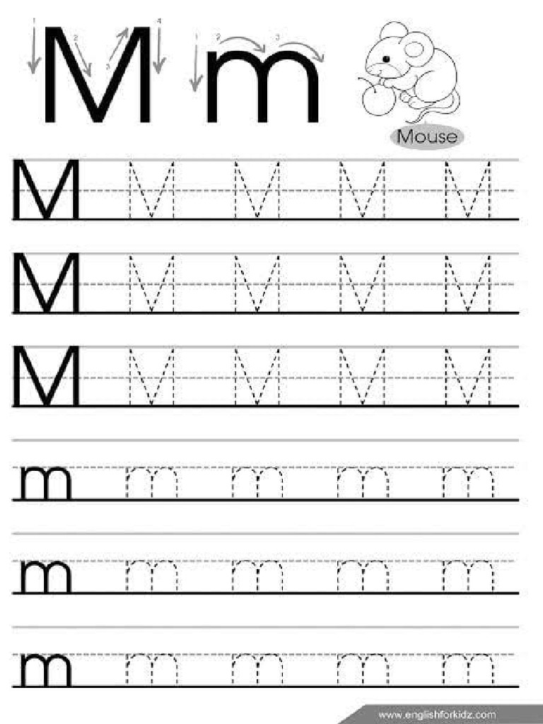 Practice Letter M | PDF