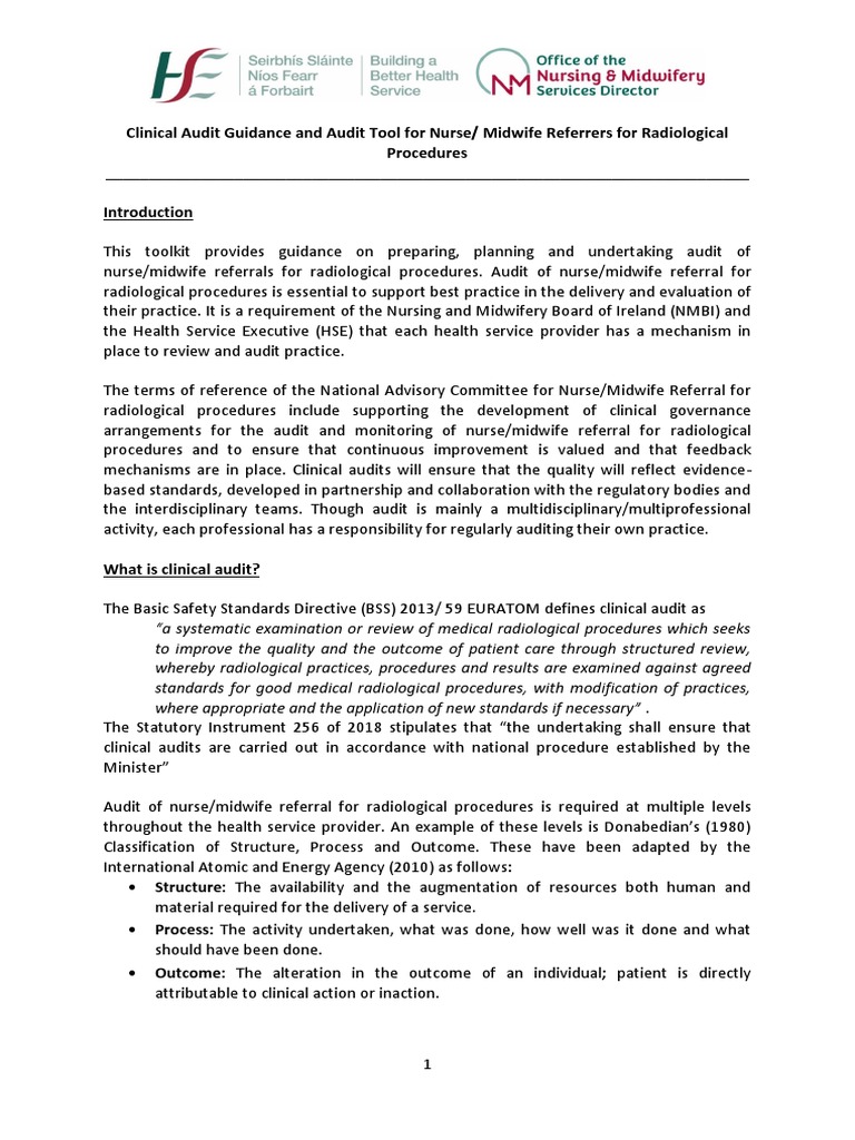 Clinical Audit Guidance and Audit Tool for Nurse Midwife Referrers for ...