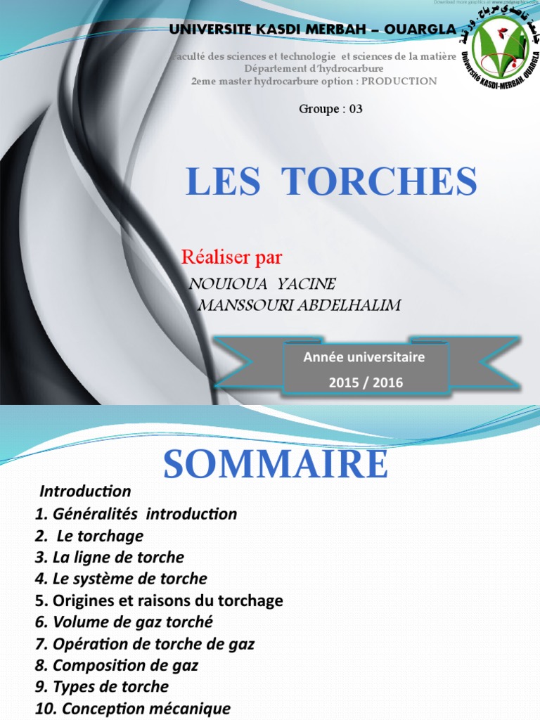 Torches | PDF | Pétrole | Gaz naturel