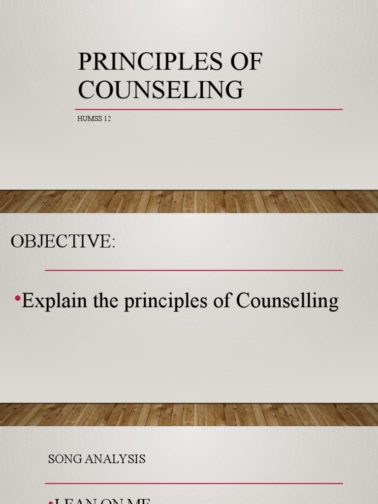Princilples of Counselling | PDF | Attitude (Psychology) | Thought