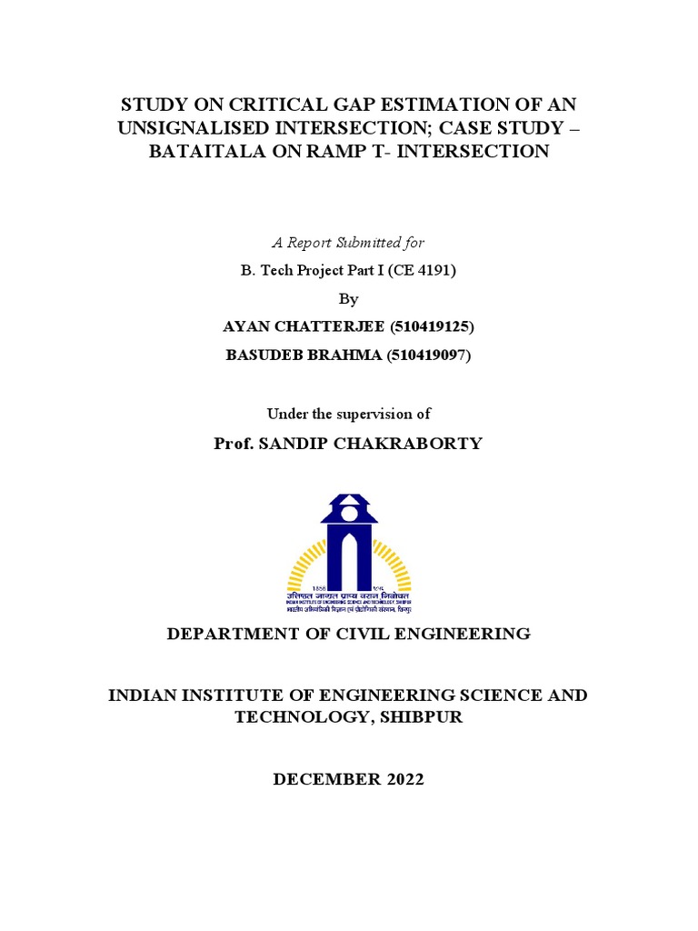 Traffic Analysis of Uncontrolled Intersection | PDF | Interchange (Road) | Traffic