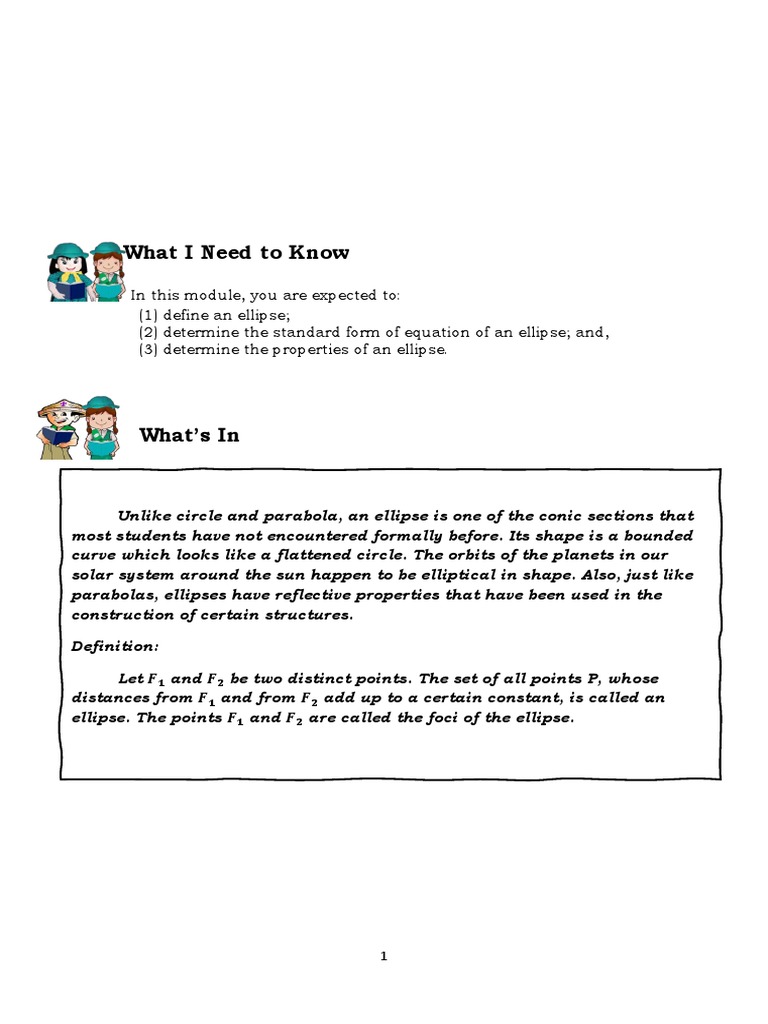 Ellipse | PDF | Ellipse | Geometry Ellipse | PDF | Ellipse | Geometry