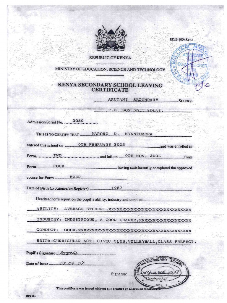 School Leaving Certificate - Secondary | PDF