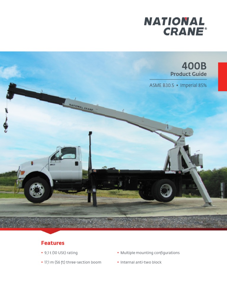 400B Product Guide Imperial | PDF | Truck | Crane (Machine)