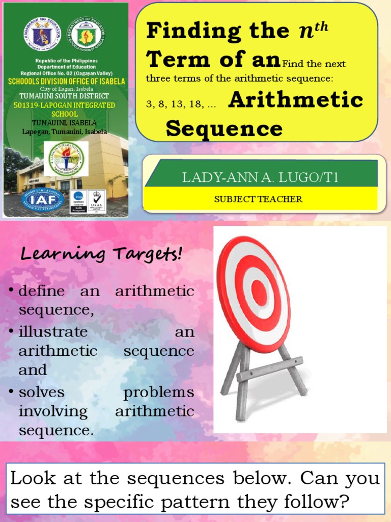 Lesson 2 Arithmetic Sequence Pdf Arithmetic Sequence 7601