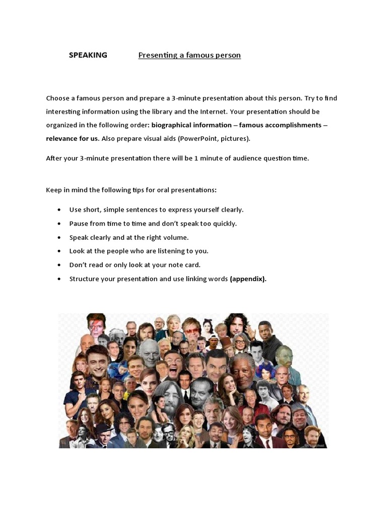 Tips for Presenting a Famous Person | PDF