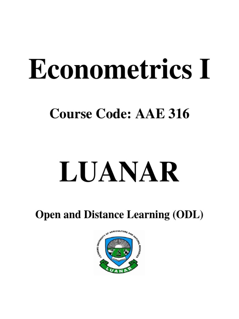 Introduction To Econometrics I Pdf