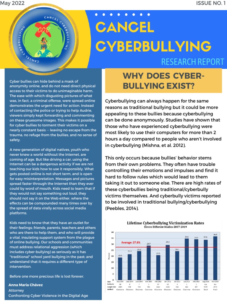 Cyberbullying Research Report | PDF | Cyberbullying | Bullying