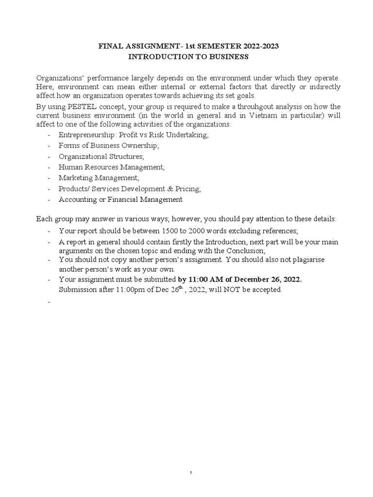 Final Assignment- CÁCH VIẾT BÁO CÁO | PDF