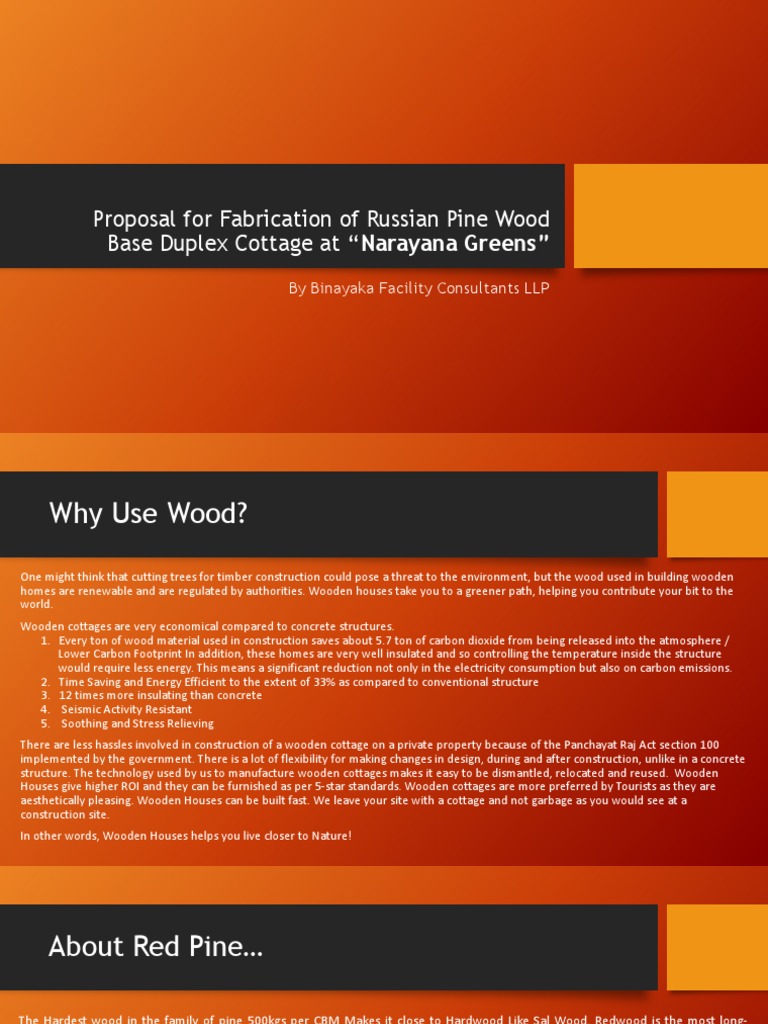 Cottage Fabrication Proposal | PDF | Wood | Building Insulation