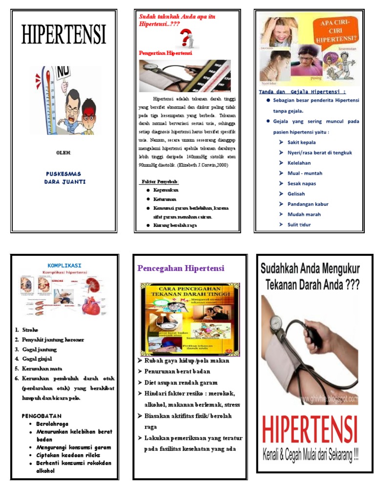 Leaflet Hipertensi Doc Oke | PDF