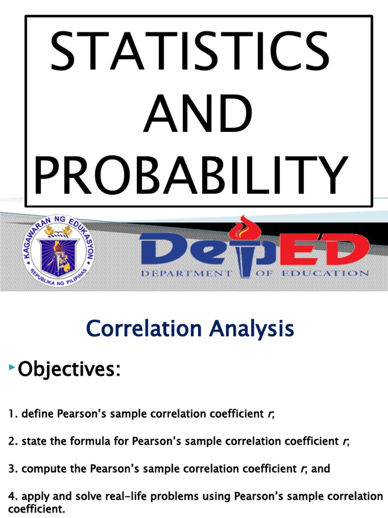 Calculating The Pearsons Sample Correlation Coefficient Pdf Mathematics Statistical Analysis