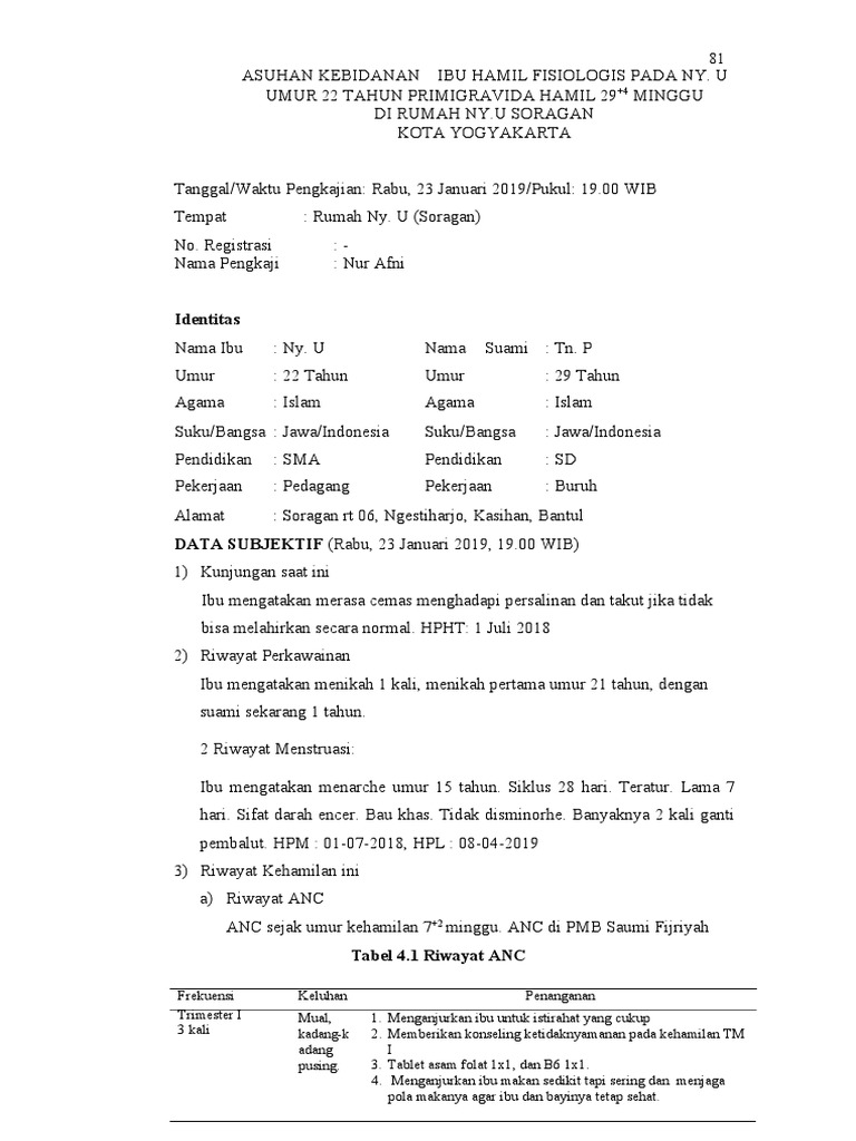 Soap Persalinan Normal | PDF