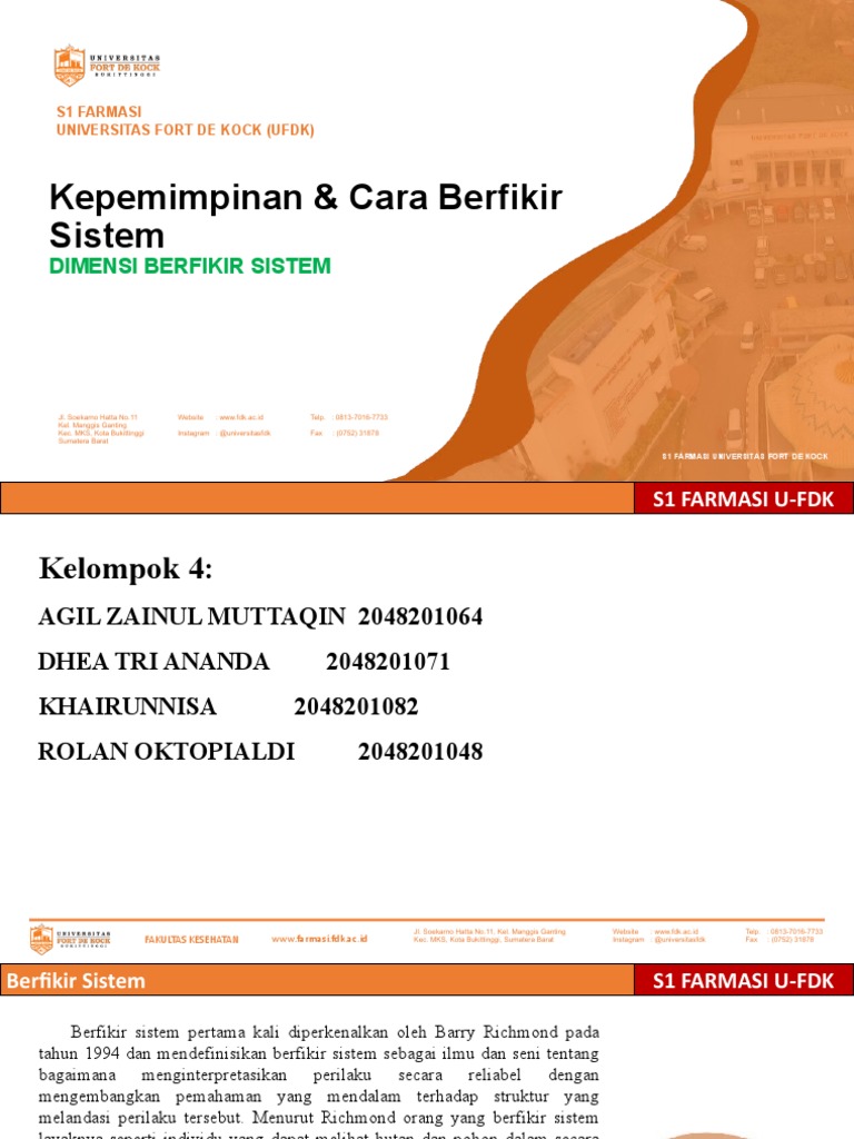 Dimensi Berpikir Sistem Kelompok 4 Kelas 6B | PDF | Komputer