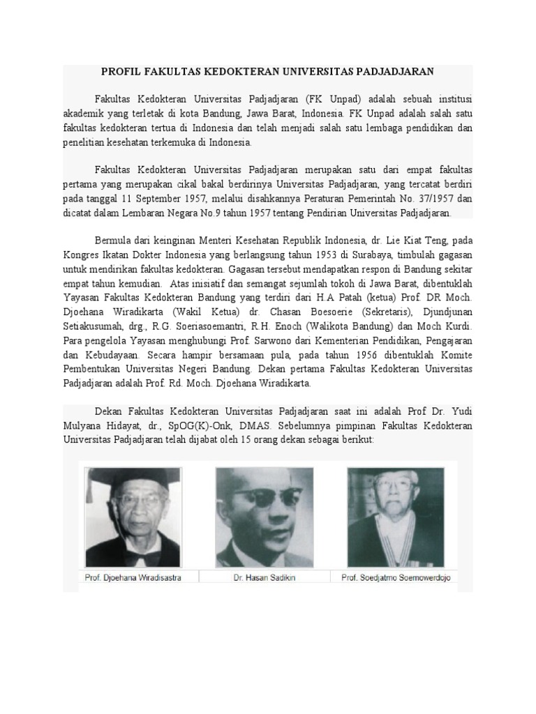 Profil FK Unpad | PDF