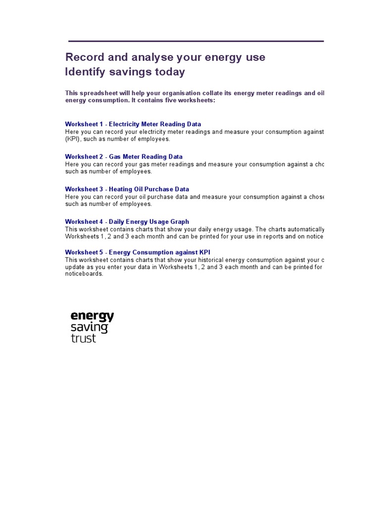 Energy-usage-tracking-spreadsheet-11092022 | PDF | Performance ...