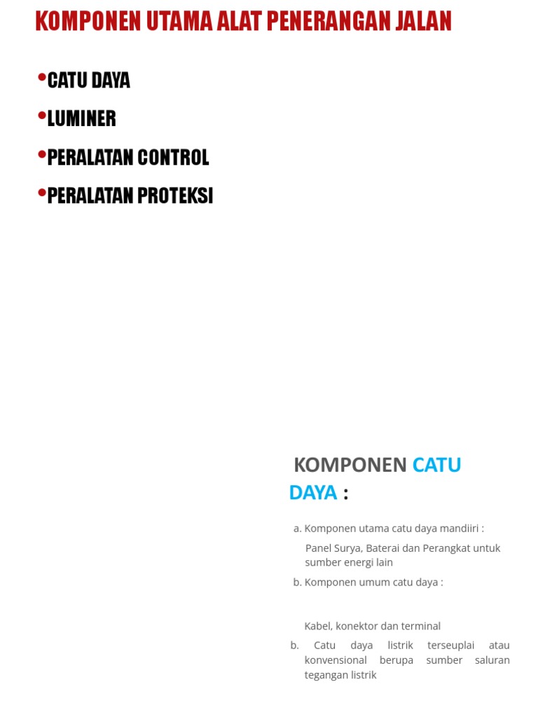 TPJ - ALAT PENERANGAN JALAN Part 2 | PDF