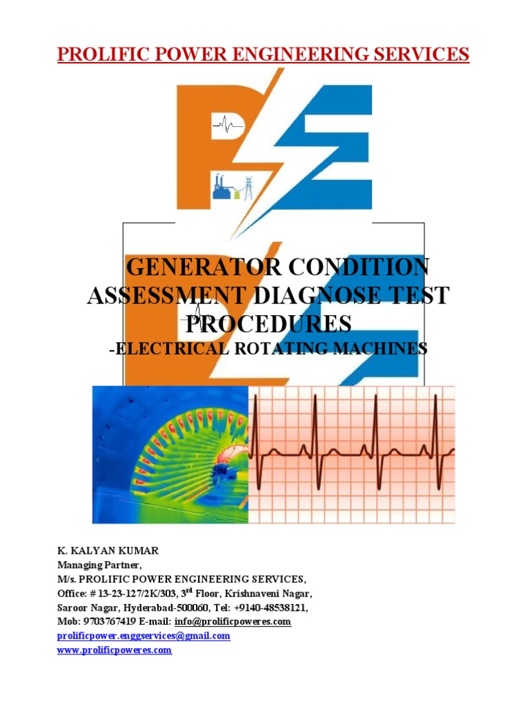 Generator Test Procedures | PDF | Inductor | Electric Motor
