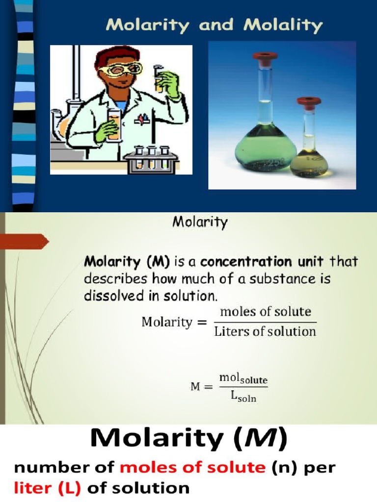Molarity and Molality Calculations Guide | PDF | Concentration | Mole ...