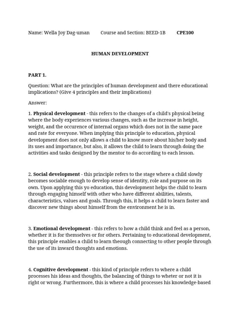 Human Development | PDF