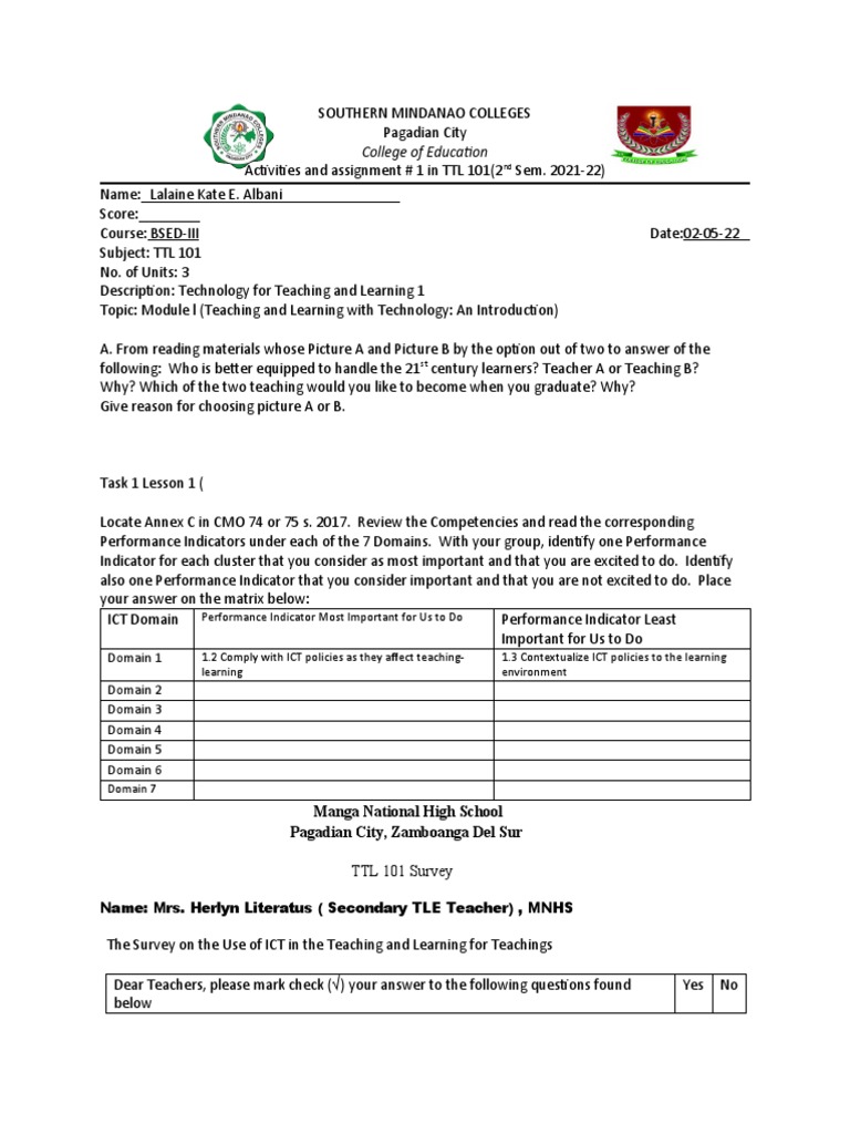 dagaas 1st-activity-and-assignment-in-TTL-101-2nd-sem.-2021-22 - Copy | PDF