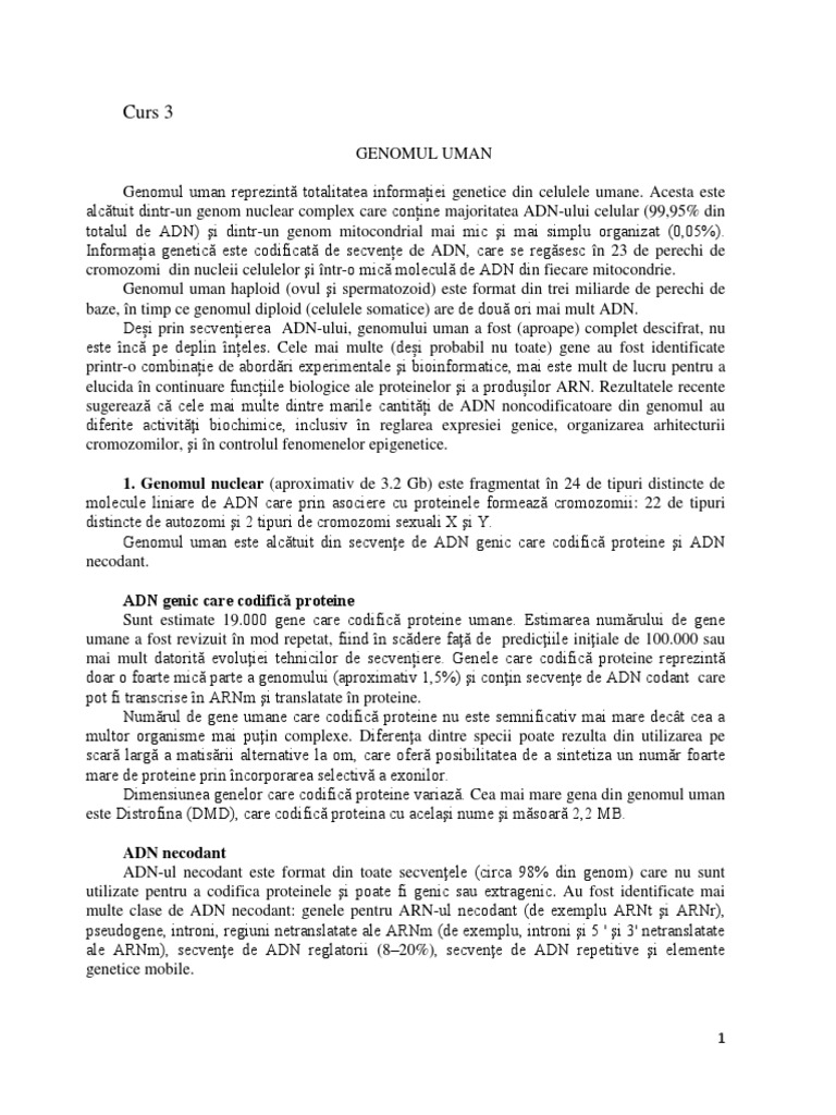 Curs 3 Genom | PDF