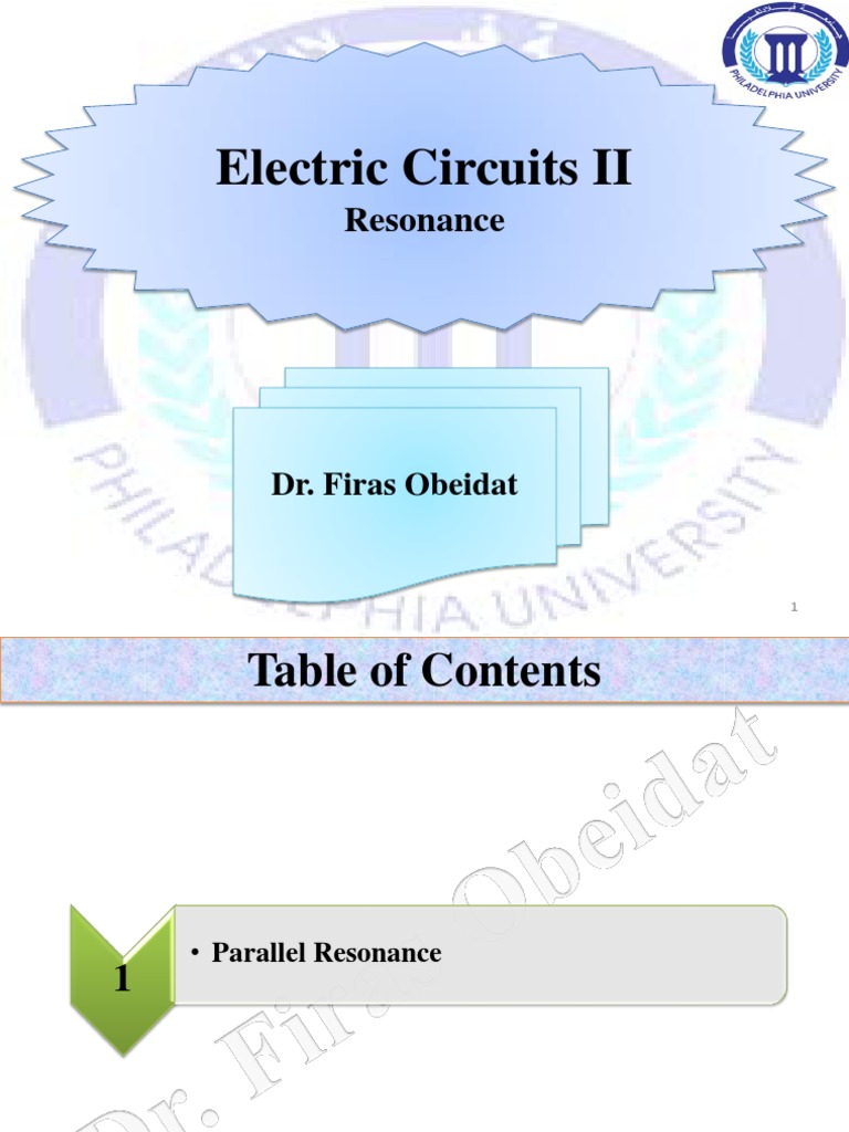 11 Parallel Resonance | PDF