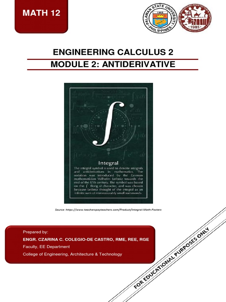 CALCULUS-2-MODULE-2-Antiderivative | PDF