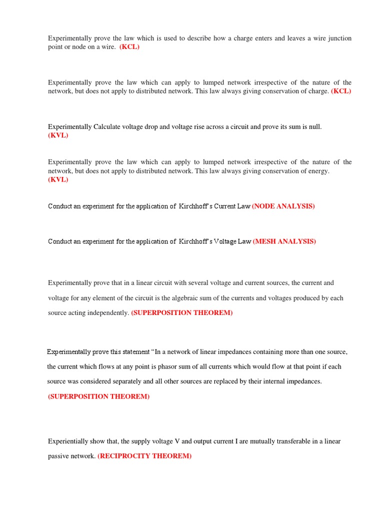 19ec301-Eca-Lab Questions - Students | PDF | Electrical Network | Electricity