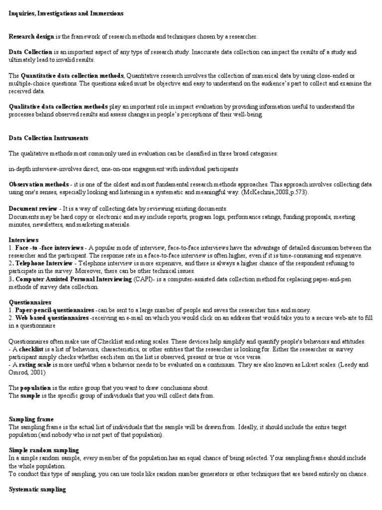Research Sub | PDF | Sampling (Statistics) | Survey Methodology