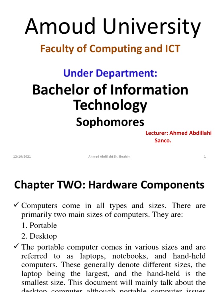 Chapter 2. Hardware Components | PDF