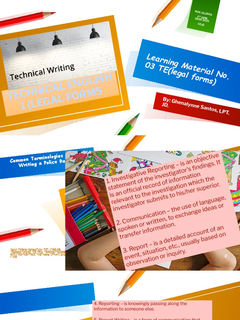 Technical English Guide To Writing Investigative Reports | PDF | Theft ...