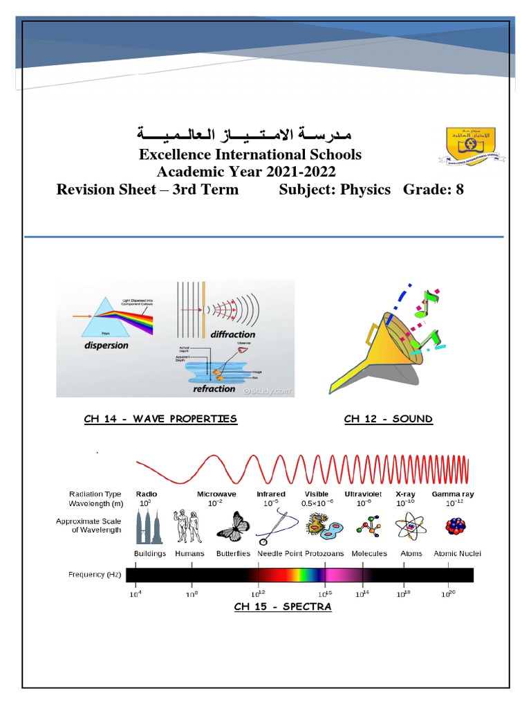 Year 8 Physics Revision Guide | PDF | Sound | Electromagnetic Radiation