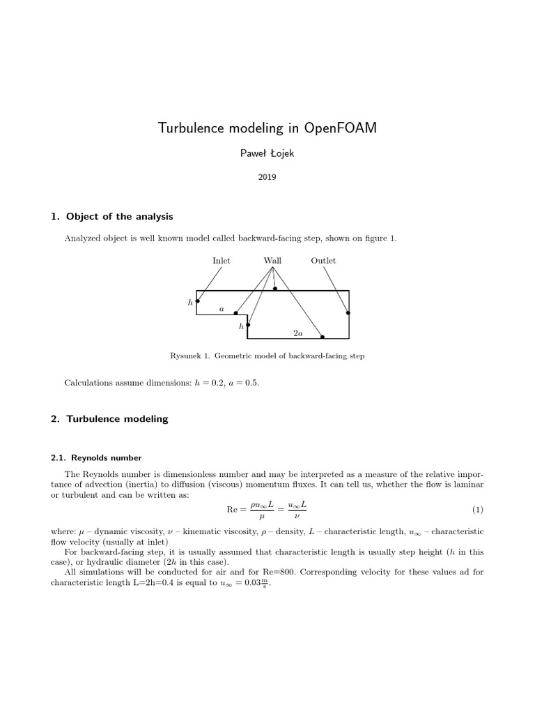 OpenFoam Turb | PDF | Fluid Dynamics | Reynolds Number