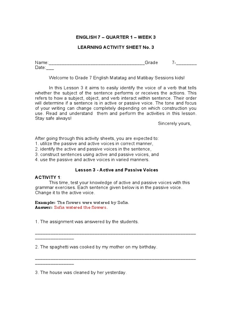 English 7 - Quarter 1 - Week 3.las 3 | PDF