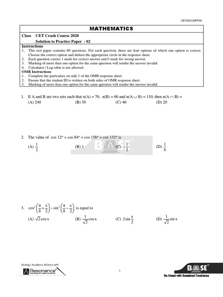 Math 2 Question Paper | PDF | Teaching Methods & Materials
