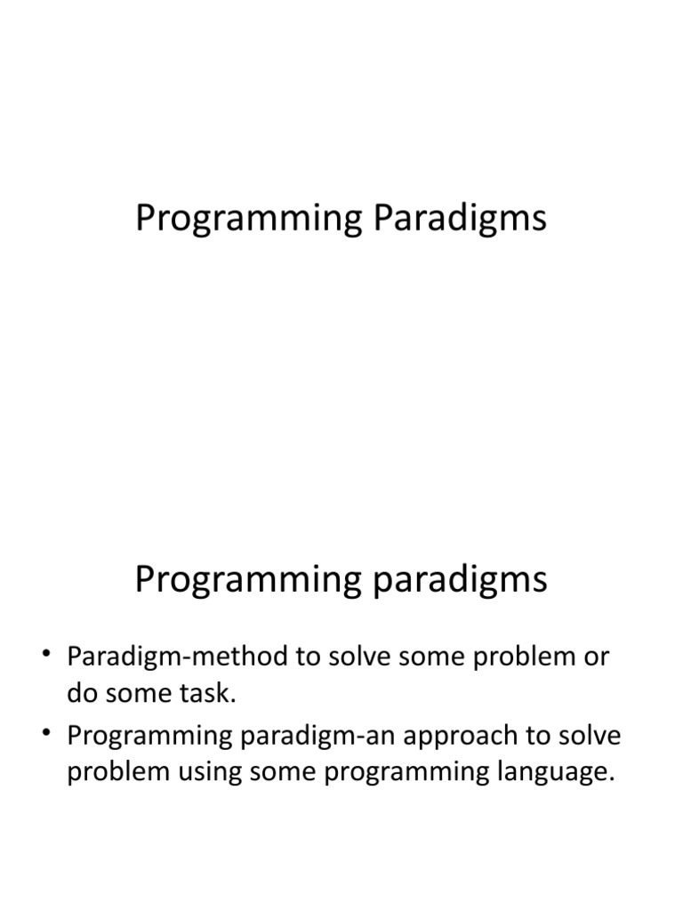 Programming Paradigms | PDF | Object Oriented Programming | Abstraction (Computer Science)