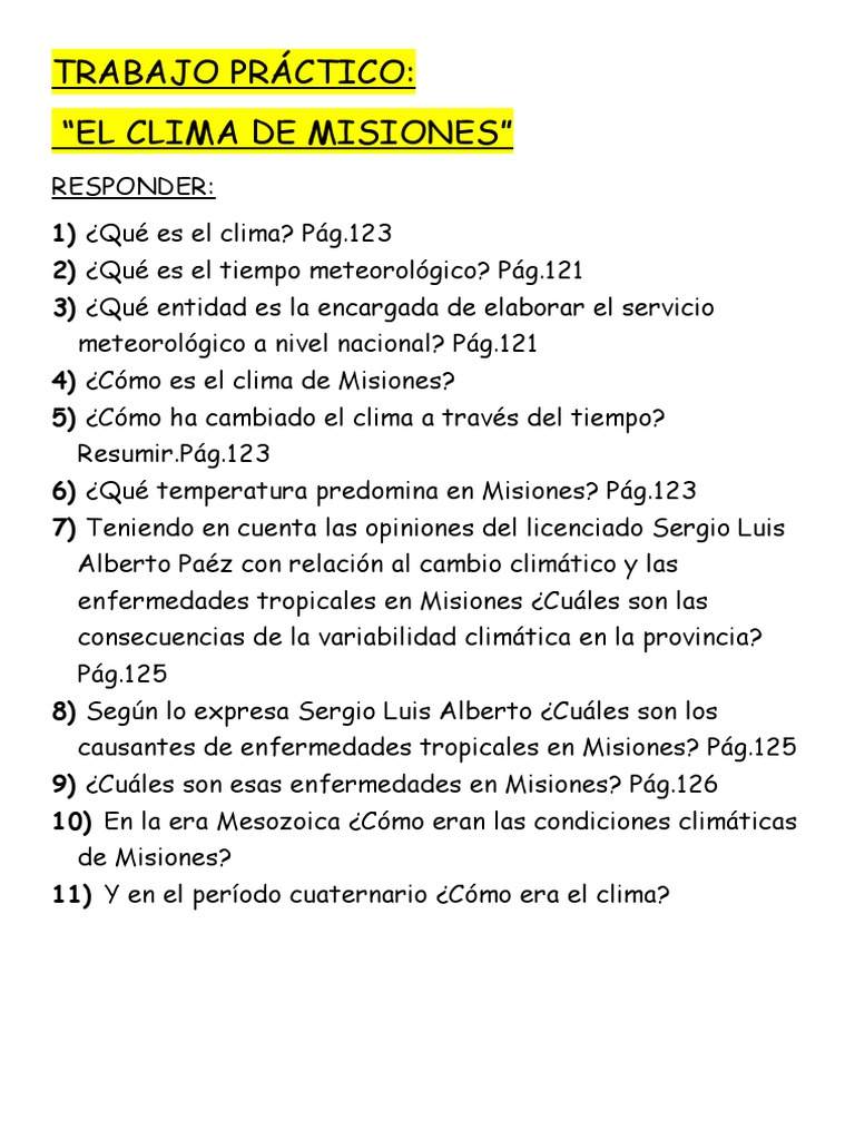 El Clima de Misiones | PDF