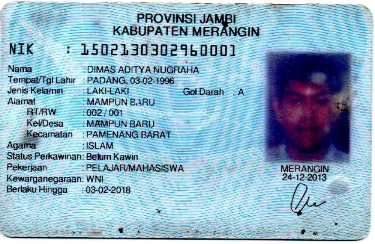 KTP - Dimas Aditya Nugraha | PDF